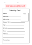All About Me - printable Introducing Myself worksheet for grade 1, 2, 3 ...
