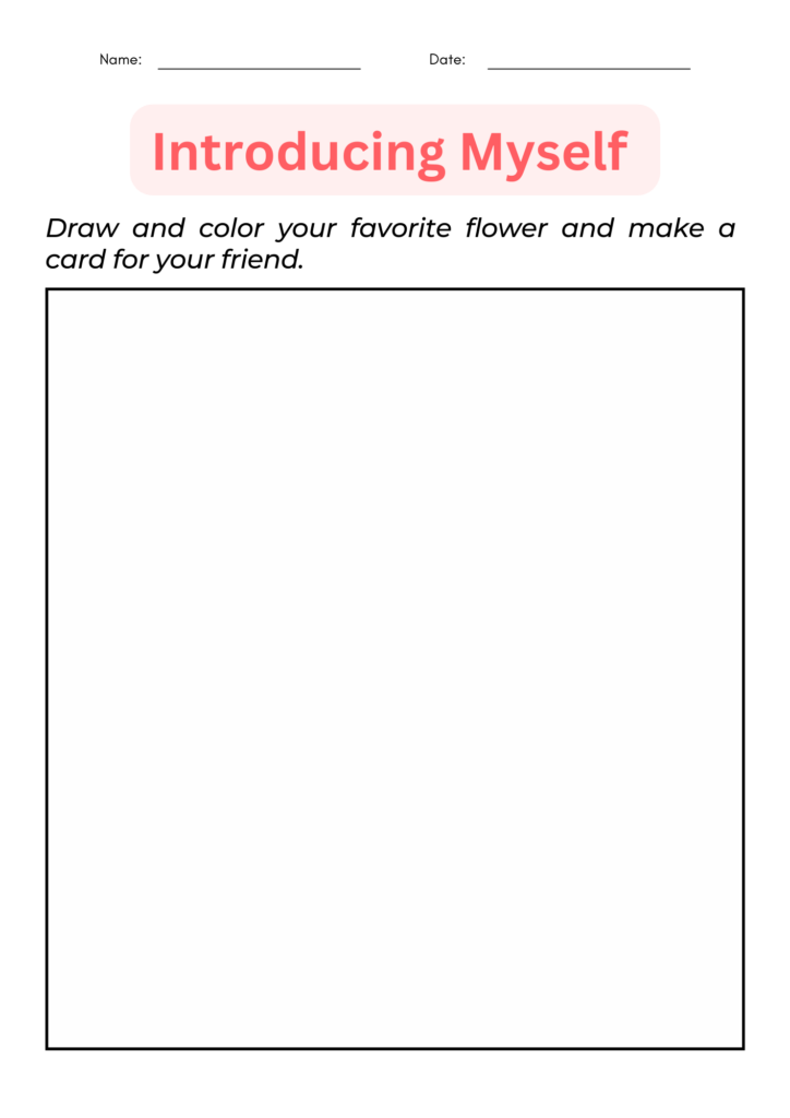All About Me - printable Introducing Myself worksheet for grade 1, 2, 3 ...