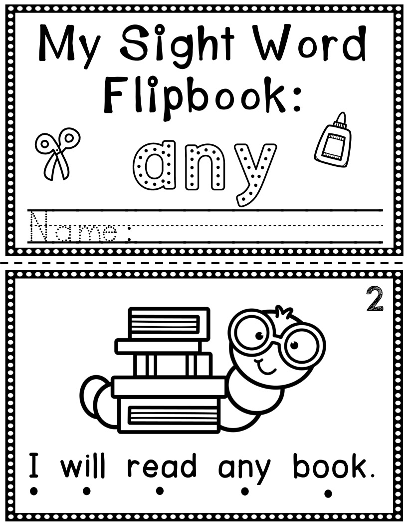 Sight Word Flip Book (Flipbook) - ANY | Made By Teachers