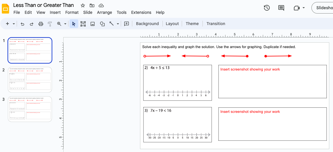 Complete Online Distance Learning 7th Math Linear Inequalities 7.A.3.2 ...