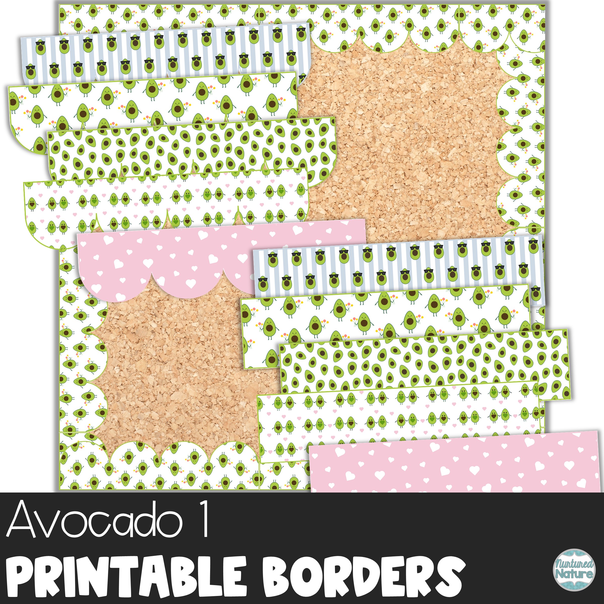 Avocado Bulletin Board Border – Printable Classroom Decor | Made By ...