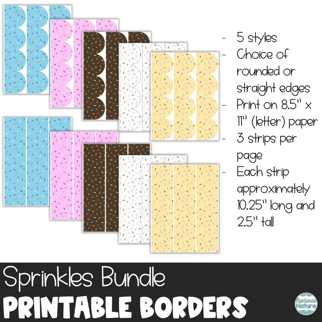 Bulletin Board Border - Sprinkle Kindness Bundle - Printable Classroom ...