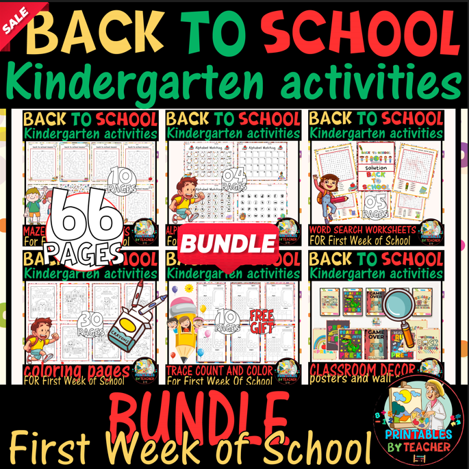 Ultimate Back to School Activity Pack for k- start the First Week with ...