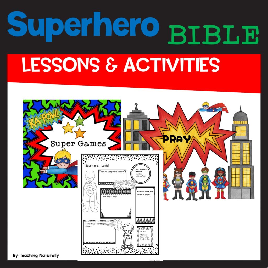 Superhero Bible Lesson and Activities VBS or Kid's Week - Made By Teachers