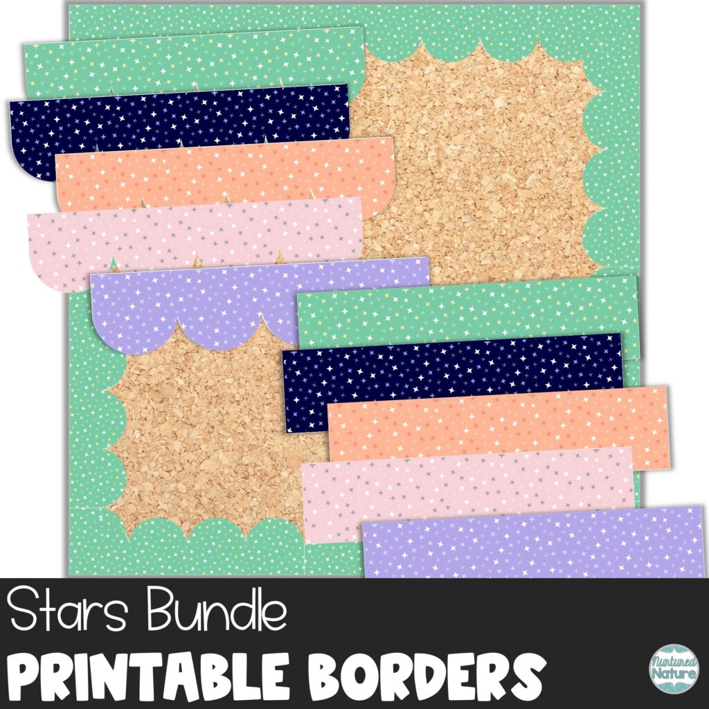 Star Bulletin Board Border Bundle - Printable Classroom Decor - Space ...