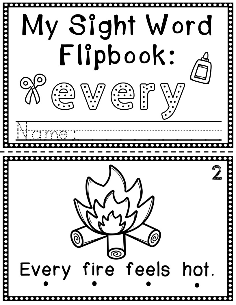 Sight Word Flip Book (Flipbook) - EVERY | Made By Teachers