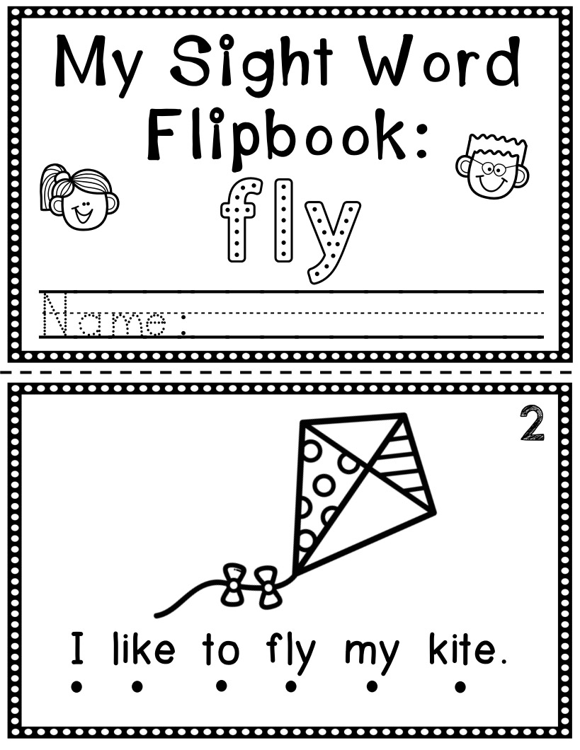 Sight Word Flip Book (Flipbook) - FLY | Made By Teachers