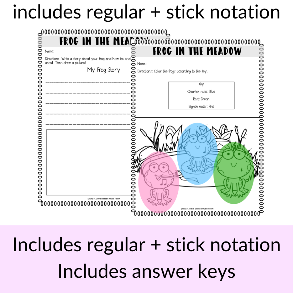 Frog in the Meadow // Singing Game Lesson Pack BUNDLE for sol mi + rest ...
