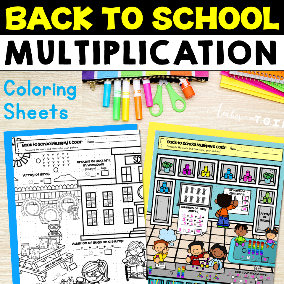 Back to School Math Coloring Pages | Multiplication Strategies Coloring ...