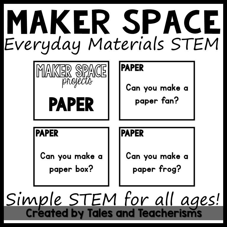 Maker Space Simple STEM Challenges with Everyday Materials | Made By ...