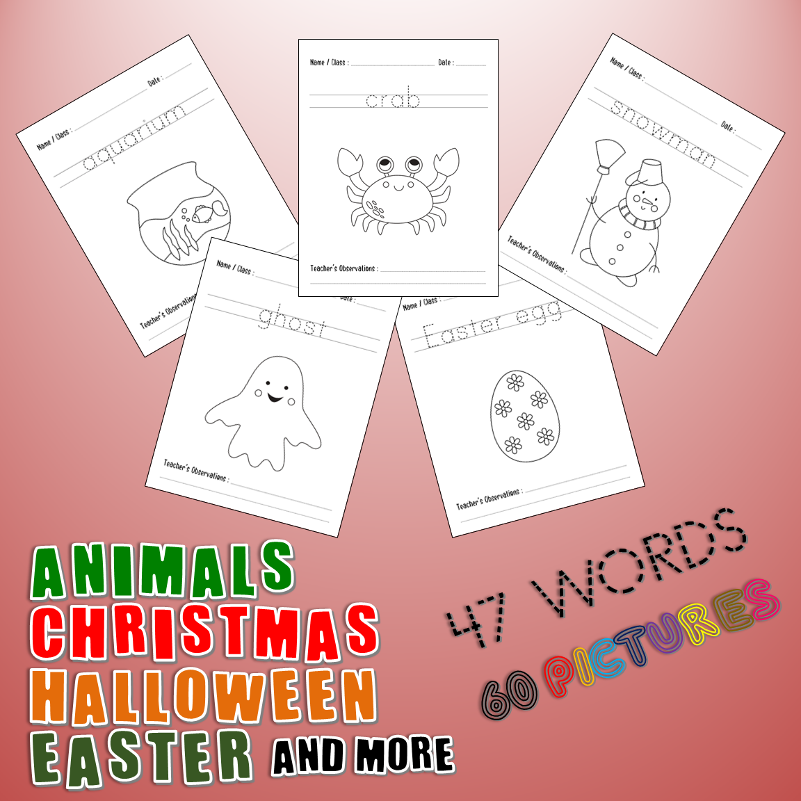 My First Words 1 Tracing and Coloring | Made By Teachers