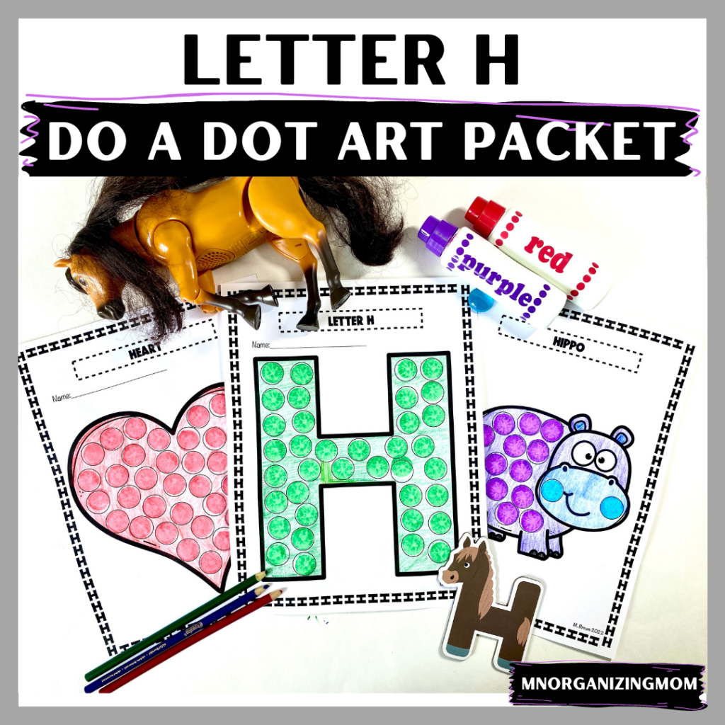 Letter H Do A Dot and Q-Tip Art Packet Bundle | Made By Teachers