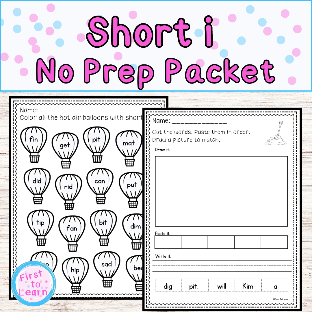 Short i Worksheets and Activities No Prep SOR Aligned | Made By Teachers