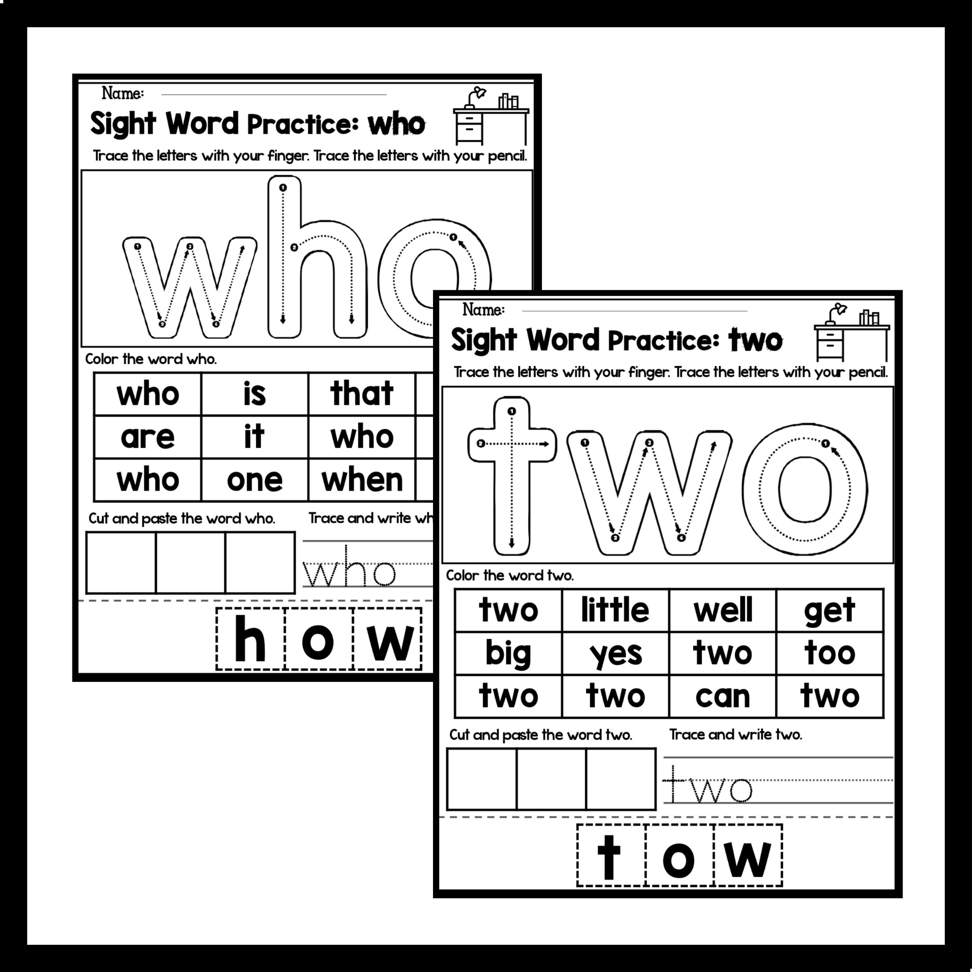 Sight Words Practice |Kids Activity Book | Made By Teachers