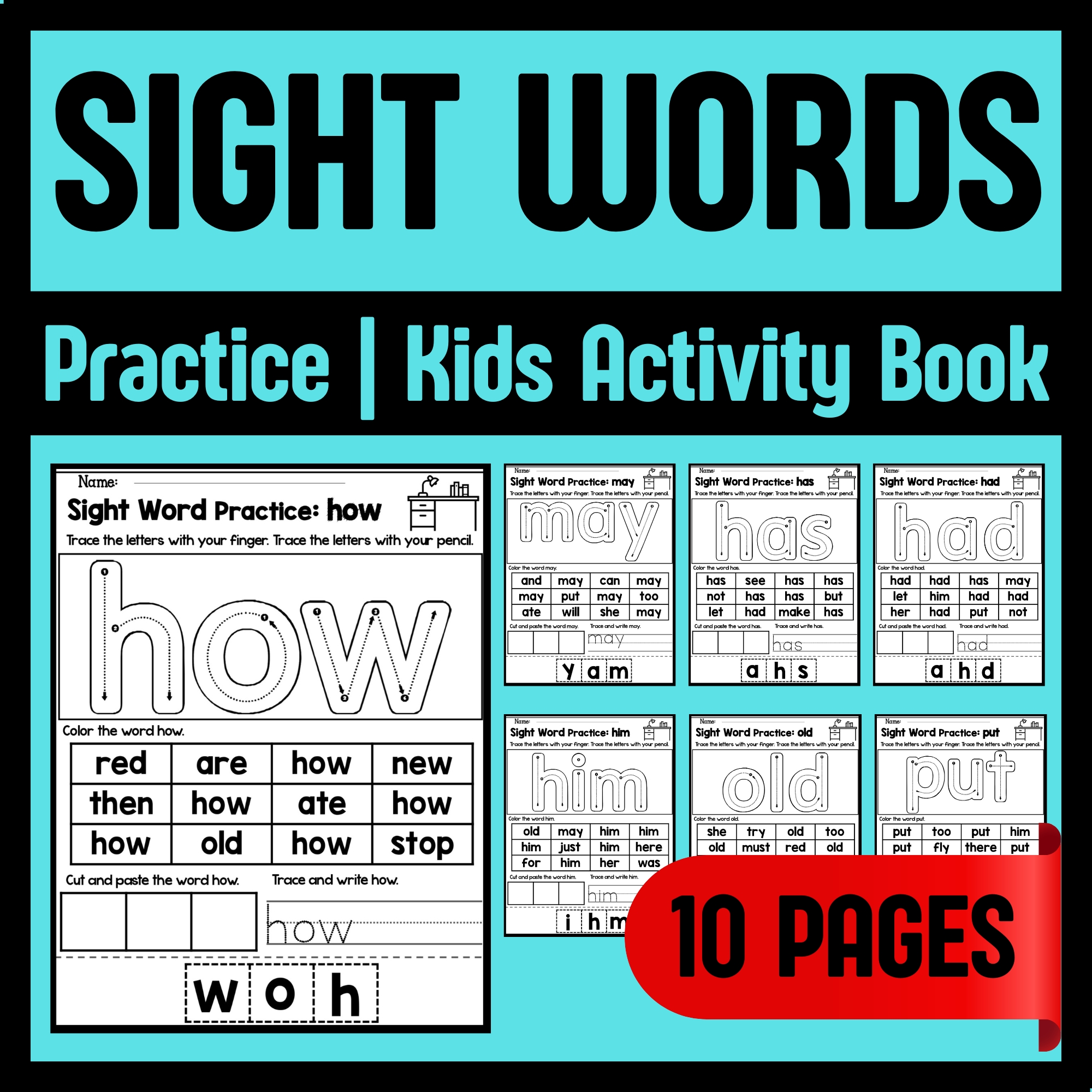 Sight Words Practice | Kids Activity Book | Made By Teachers