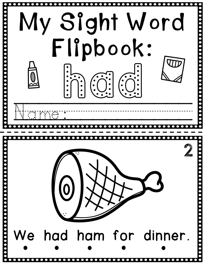 Sight Word Flip Book Flipbook MUST Made By Teachers