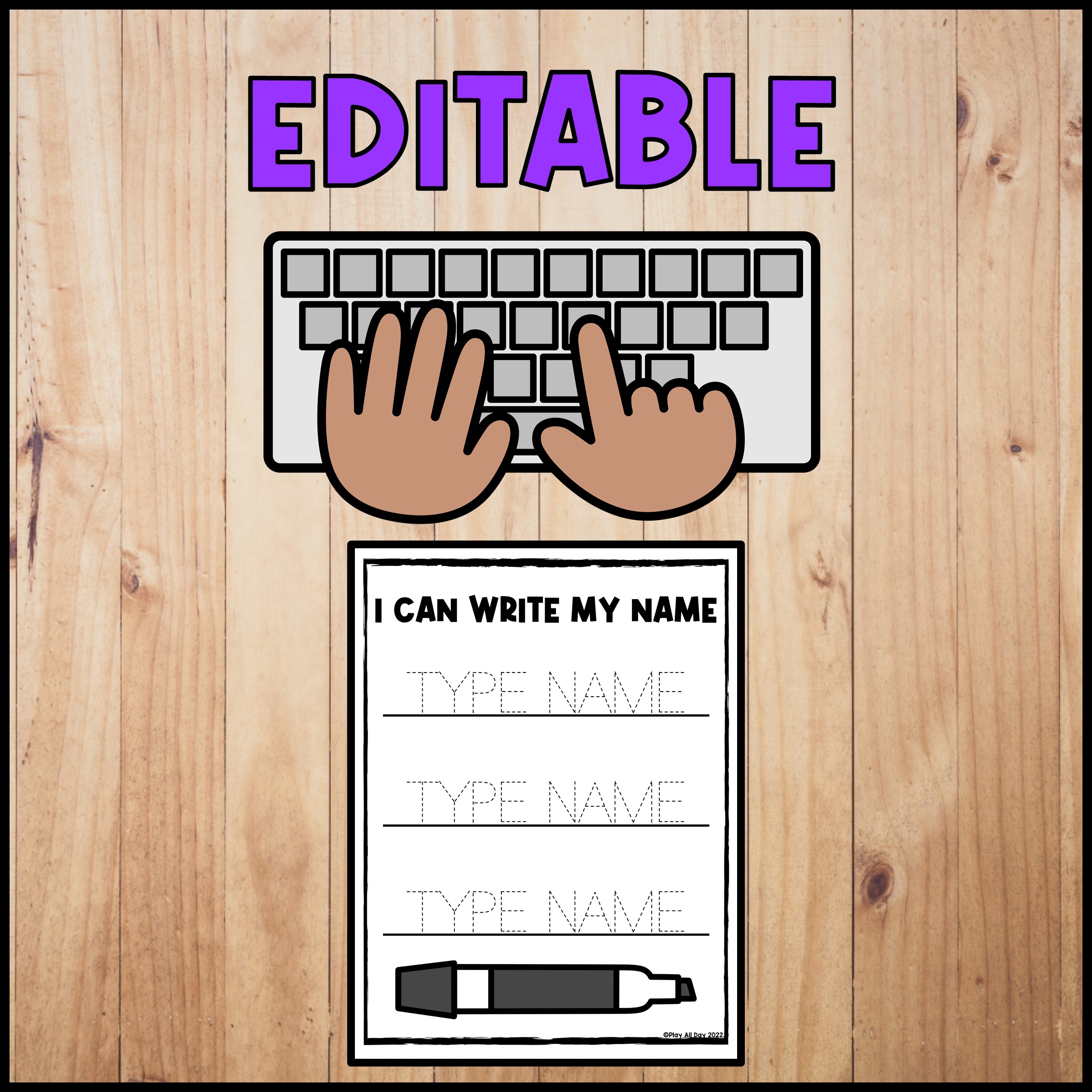 EDITABLE Name Tracing Pages | Name Practice Activities | Made By Teachers