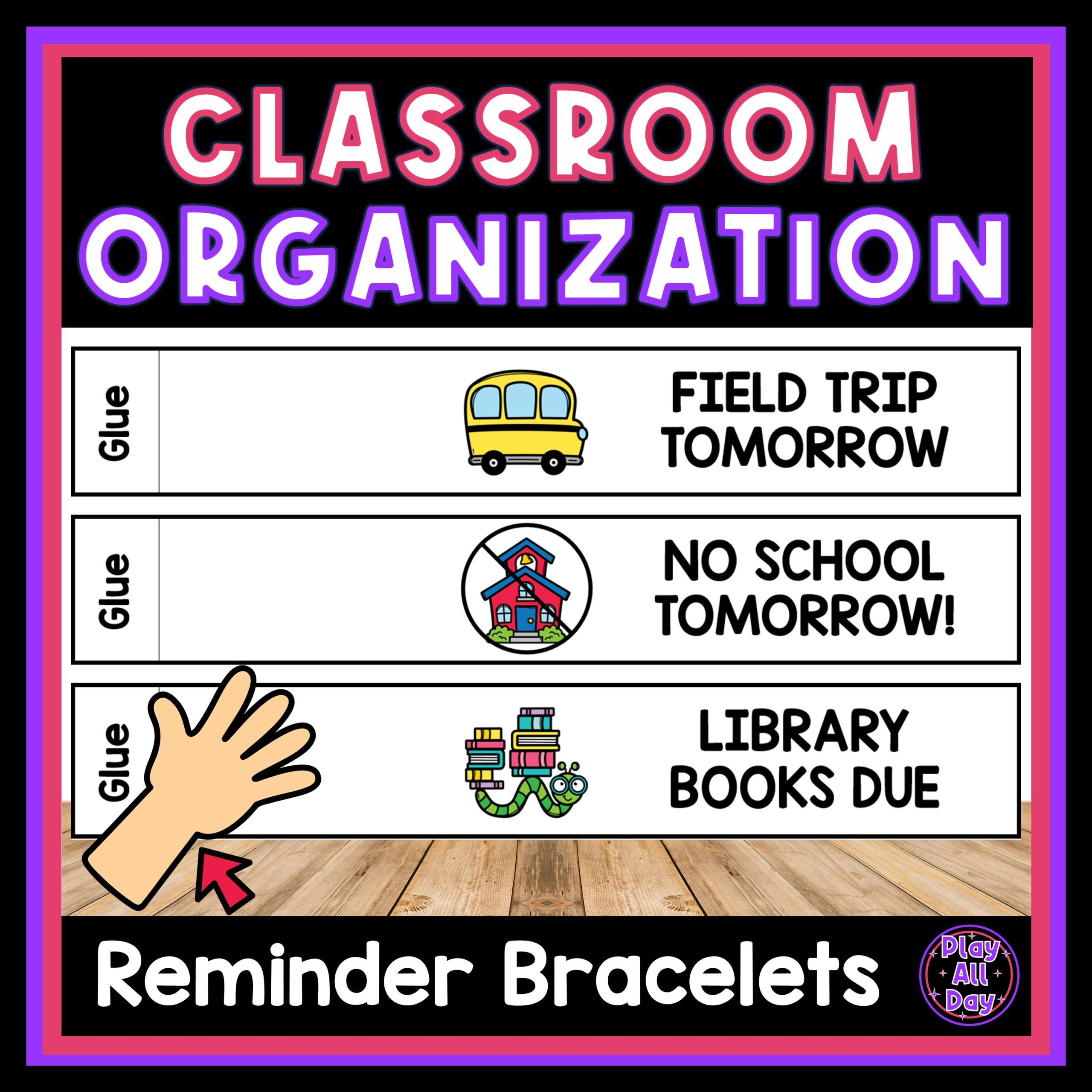 EDITABLE Reminder Bracelets | Reminder Notes for Parents | Made By Teachers