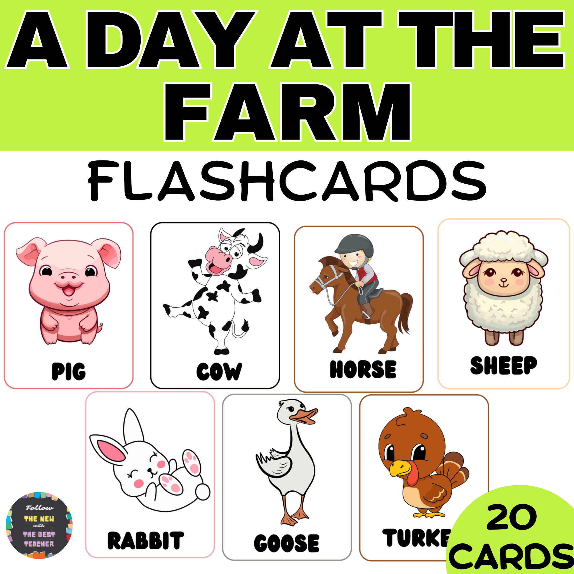 Discovering Farm Animals: A Journey with Animal Vocabulary Flashcards ...