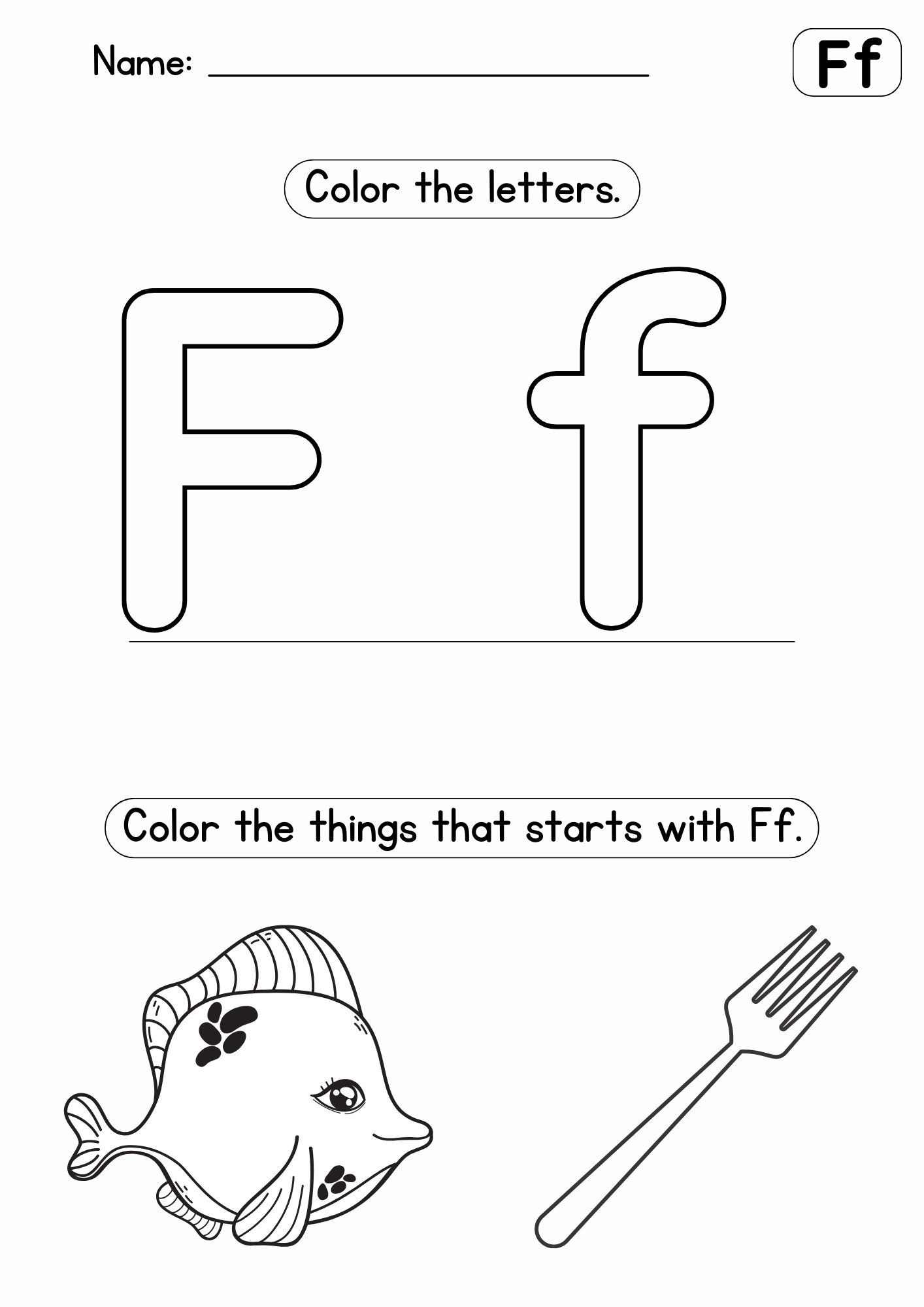 Colorful Simple Fill in Missing Alphabet Letters Worksheet | Made By ...