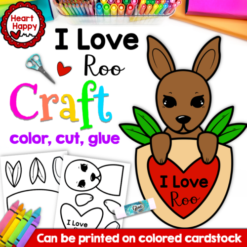 Valentine's Kangaroo Craft | Mother's Day Craft | Teacher Appreciation ...