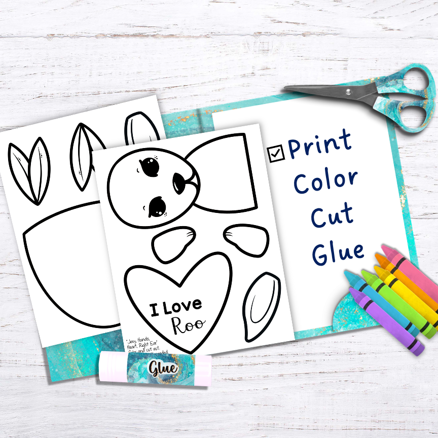 Valentine's Kangaroo Craft | Mother's Day Craft | Teacher Appreciation ...