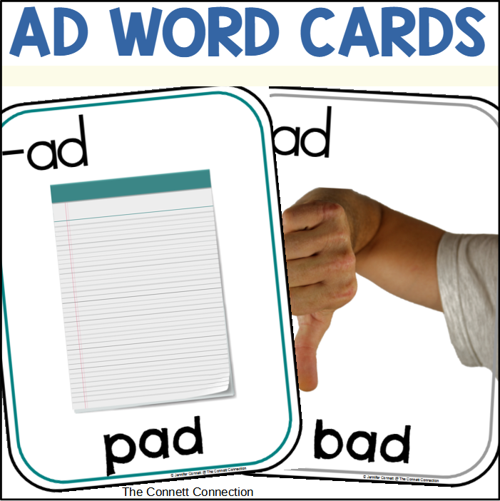 AD Word Family Centers with Real Photographs | Made By Teachers
