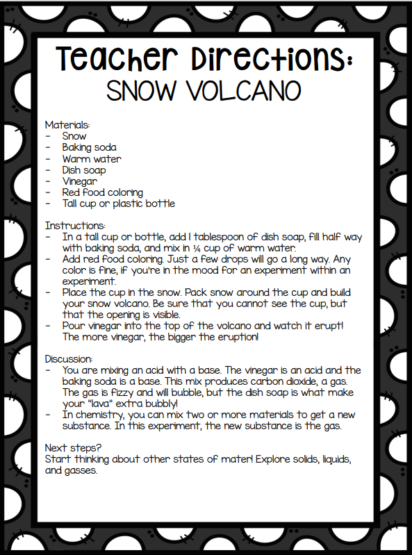 FIVE Quick and Easy Science Experiments: SNOW MUCH FUN! Winter STEM ...