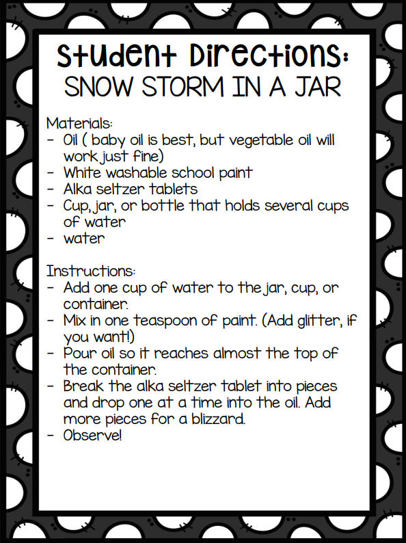 FIVE Quick and Easy Science Experiments: SNOW MUCH FUN! Winter STEM ...