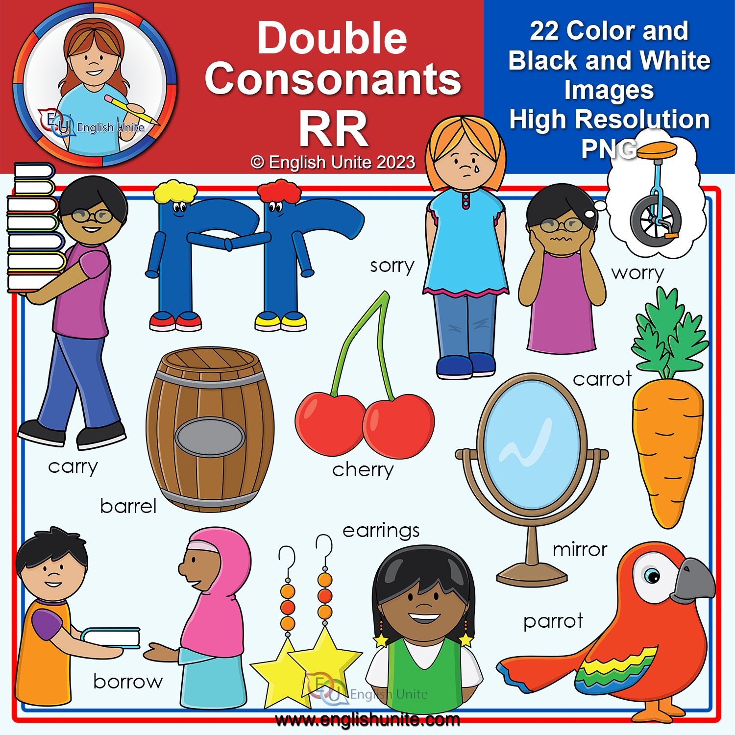 Clip Art - Double Consonants RR | Made By Teachers