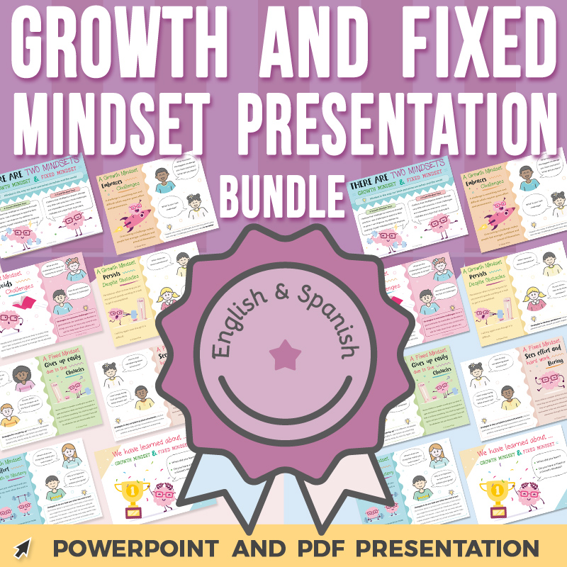 Growth Mindset and Fixed Mindset PowerPoint Presentation BUNDLE | Made ...