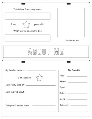 All About Me Flip Book : Back to School Activity For Open House - Made ...