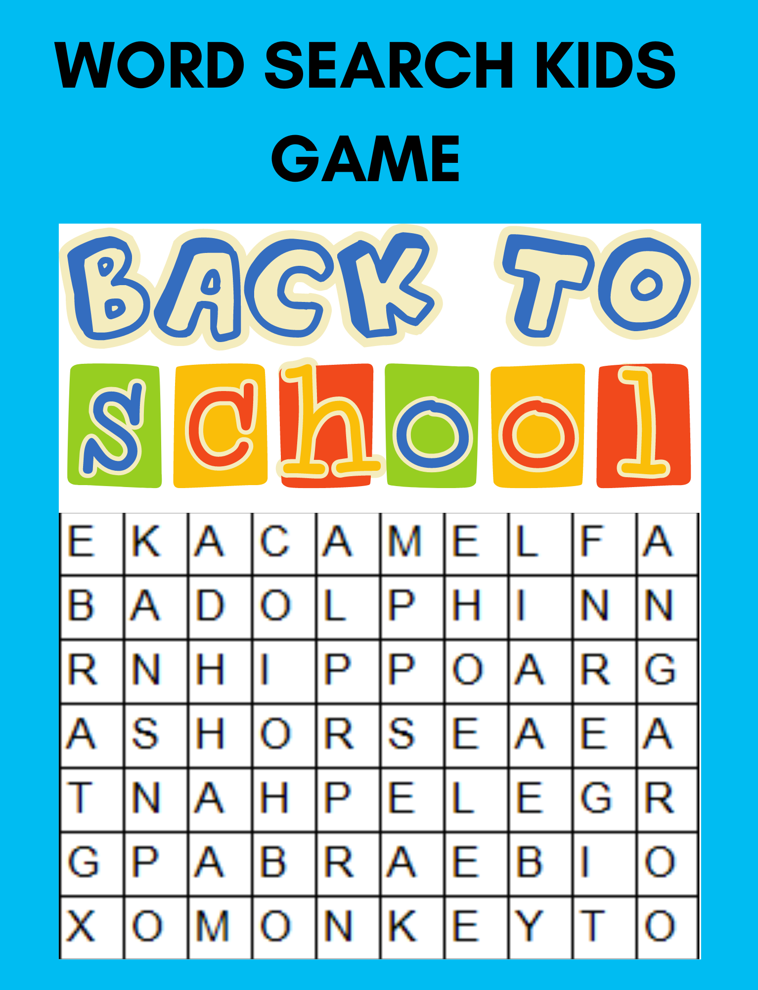 The Word Search Game Activity Book For Kids &Adults | Made By Teachers