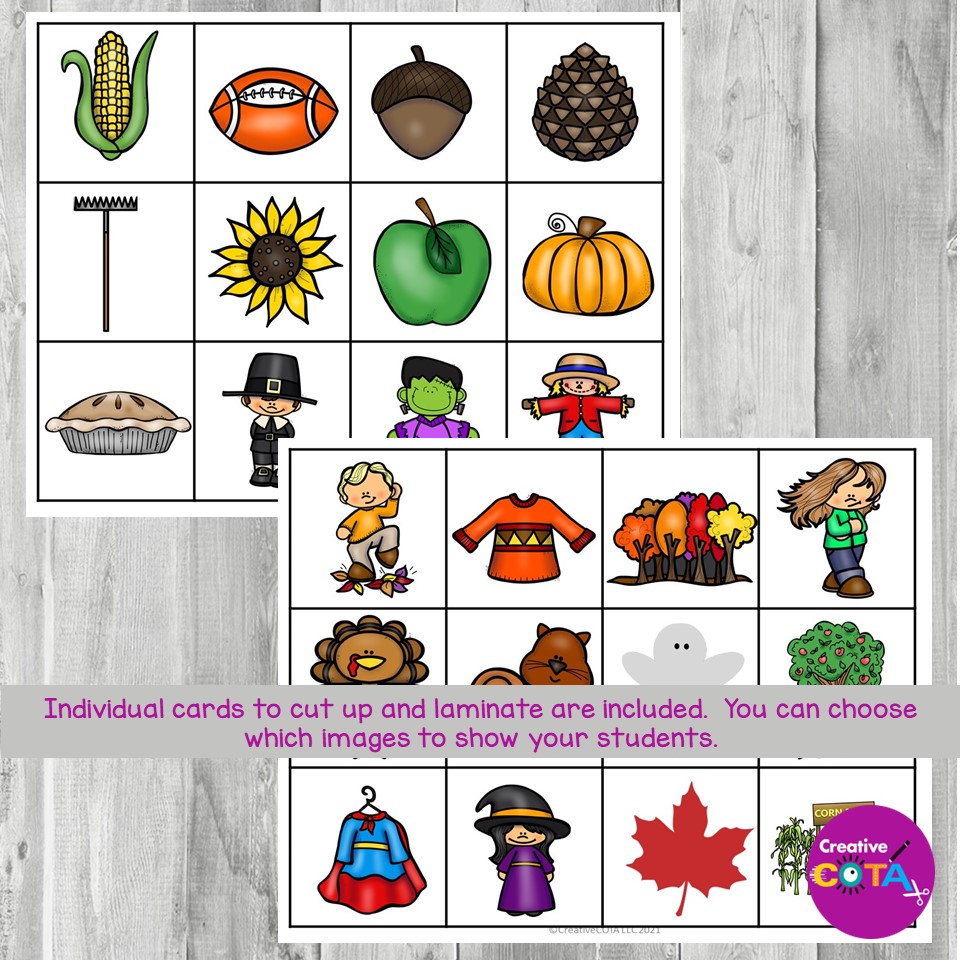 Fall Visual Working Memory Occupational Therapy Activities | Made By ...