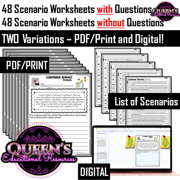 Customer Service Scenarios | Career Readiness Scenarios | Customer ...