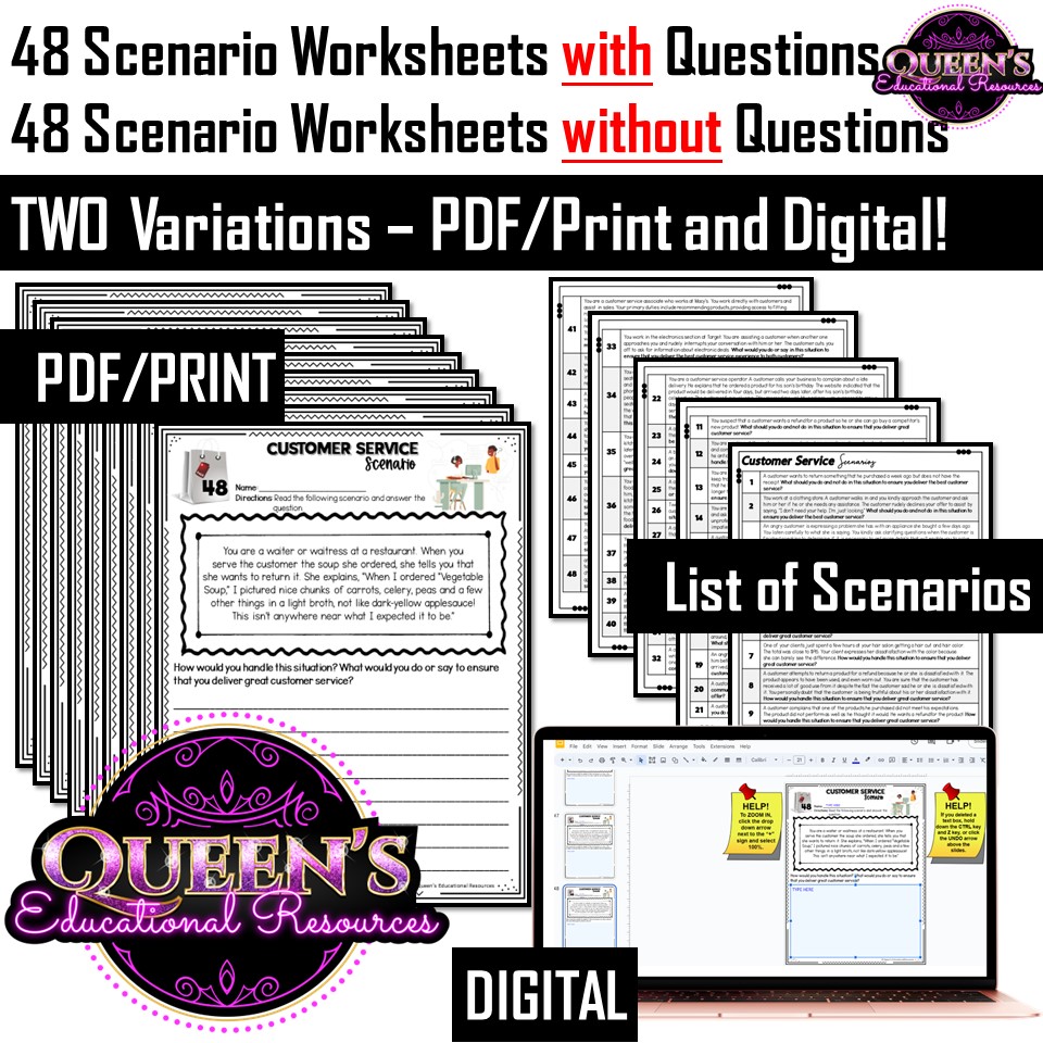 Customer Service Scenarios | Career Readiness Scenarios | Customer ...