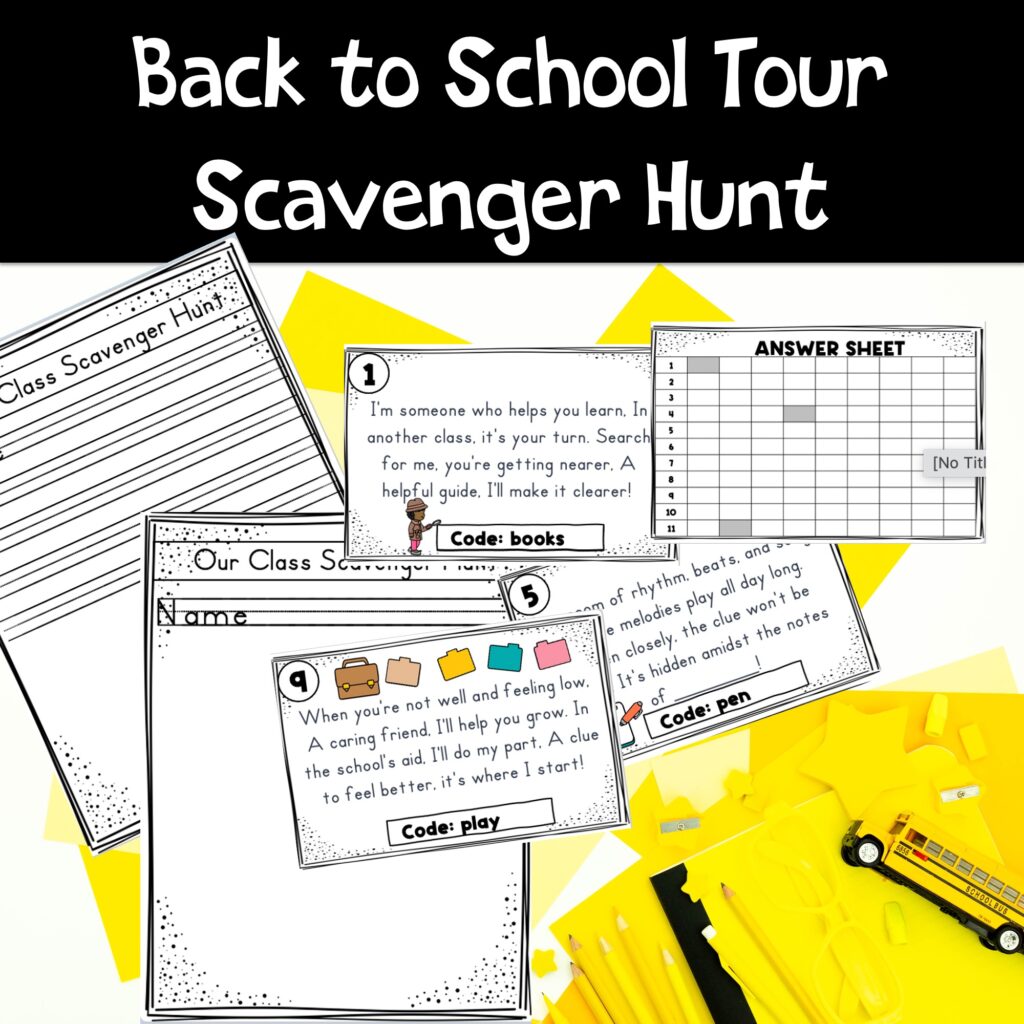 Back to School Tour Scavenger Hunt | Made By Teachers
