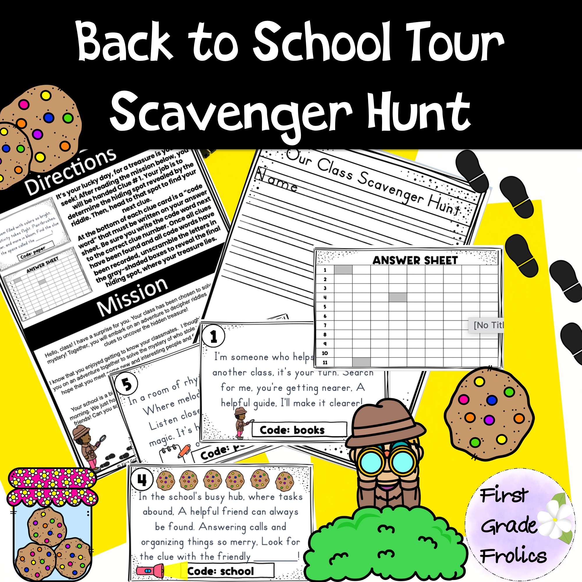 Who Stole the Cookies from the Cookie Jar School Tour Scavenger Hunt ...