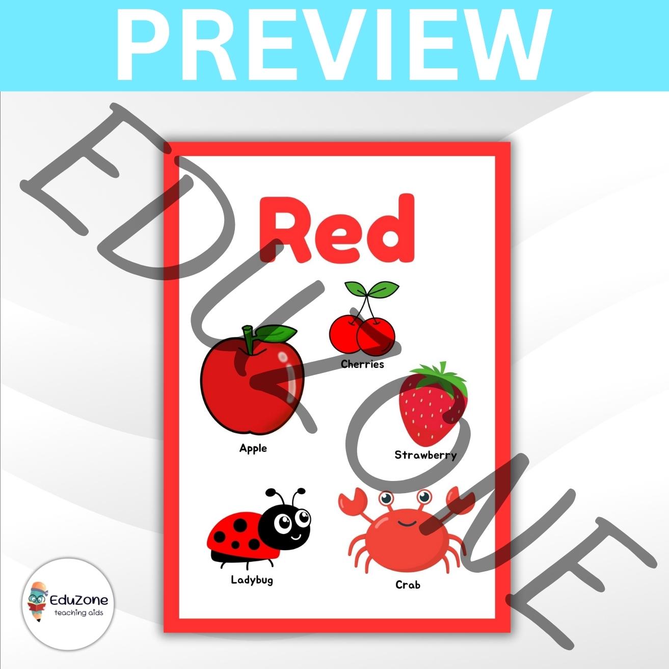 Multi-color border illustrative posters for classroom decor, Colors ...