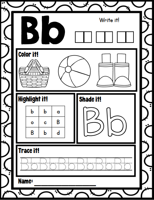 Alphabet Worksheets - Centers, Homework, Morning Work, Practice! | Made ...