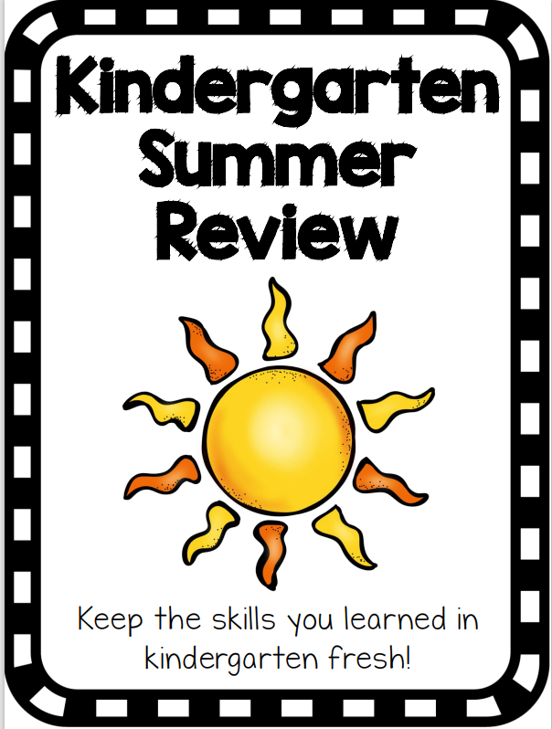 Kindergarten Summer Review Packet: 40 days of ELA and Math, Summer ...
