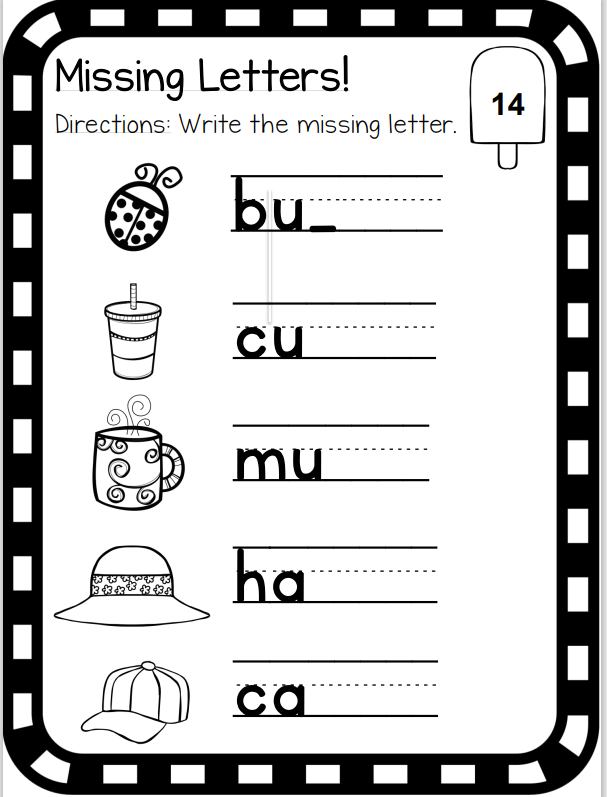 Kindergarten Summer Review Packet: 40 days of ELA and Math, Summer ...