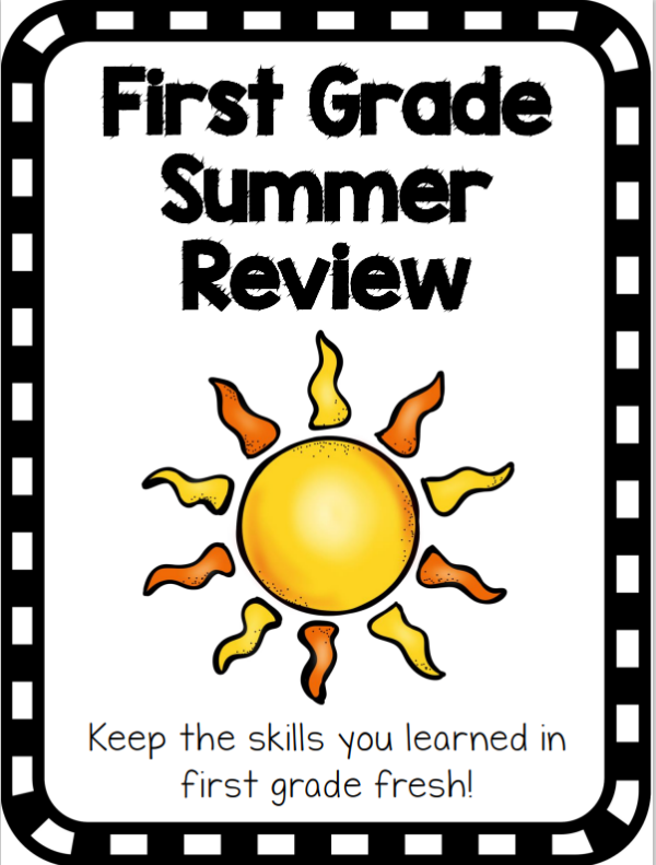First Grade Summer Review Pack: 40 days of ELA and Math, Summer School ...