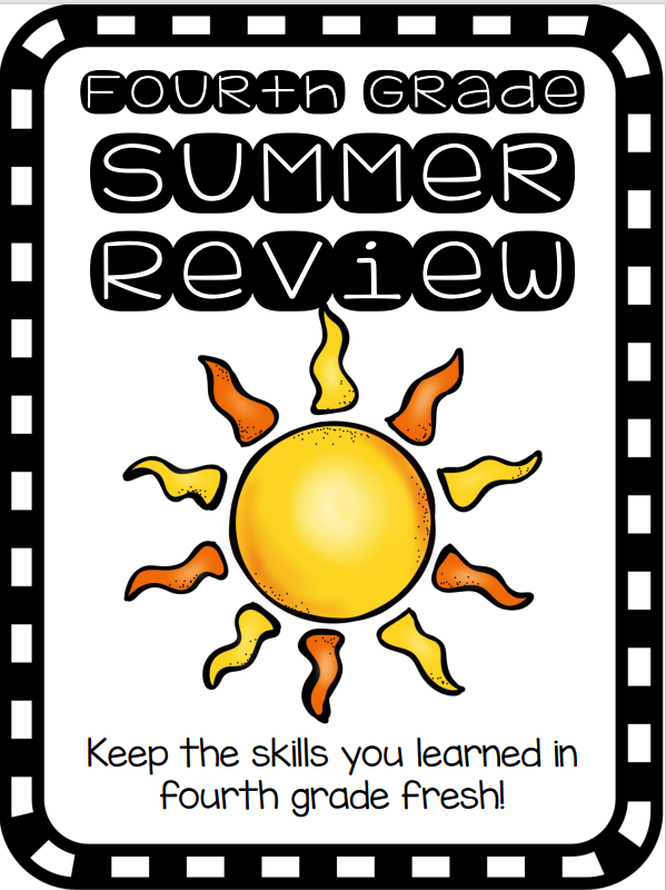 Fourth Grade Summer Review Packet - Print and Go! 40 days of ELA and ...