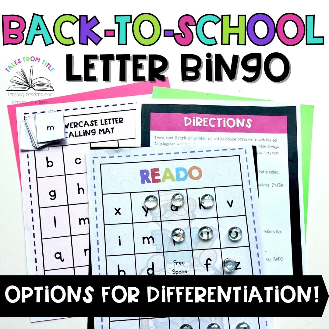 Back to School Letter Identification or Sounds Bingo Game | Made By ...