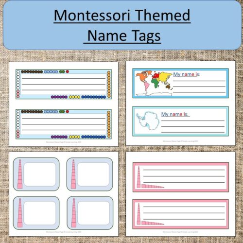 Name Tags Montessori Themed Back to School - Made By Teachers