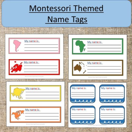 Name Tags Montessori Themed Back to School - Made By Teachers