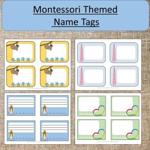 Name Tags Montessori Themed Back to School - Made By Teachers