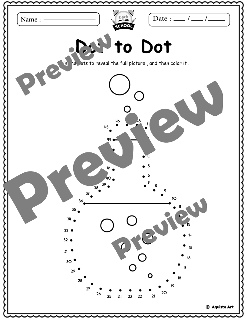 Back to School Dot-to-Dot Puzzles : Connect, Create, and Learn! | Made ...