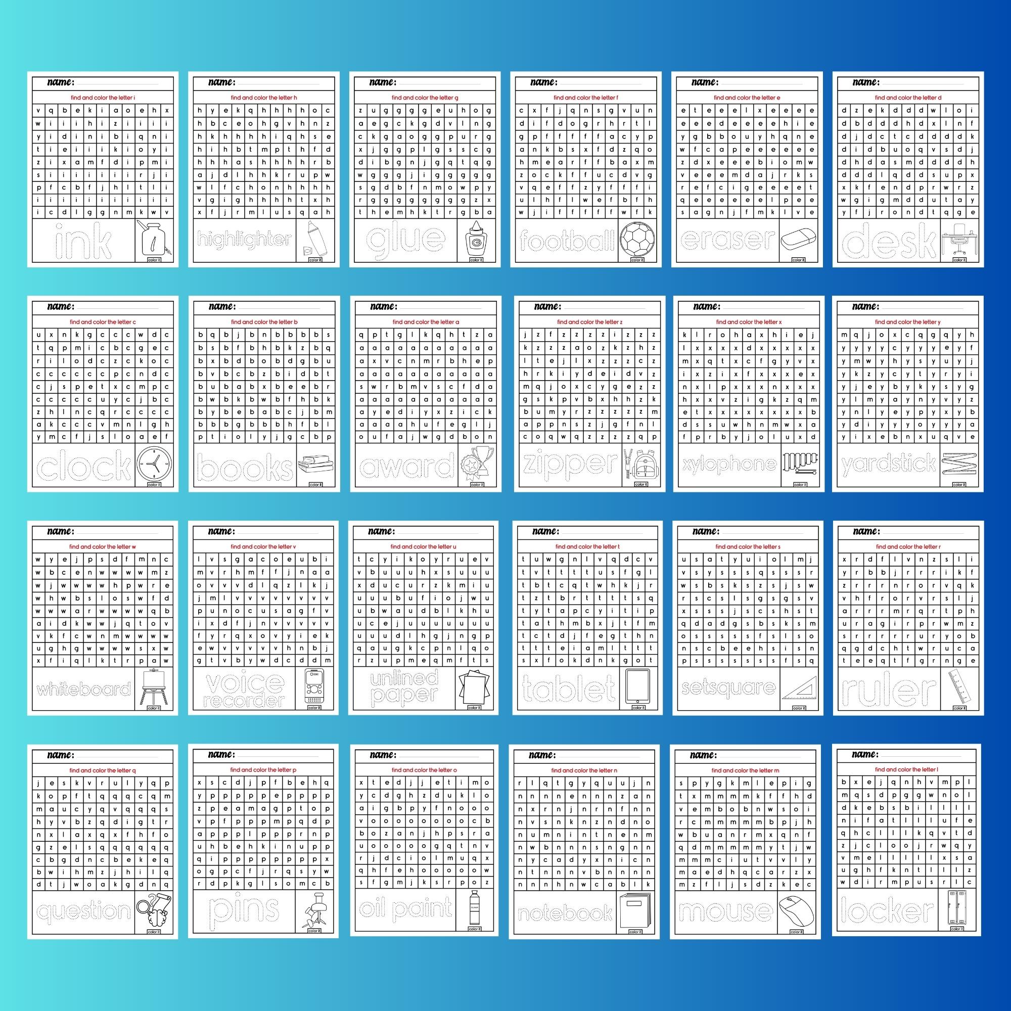 Back to School Alphabet Maze Puzzle a-Z | Made By Teachers